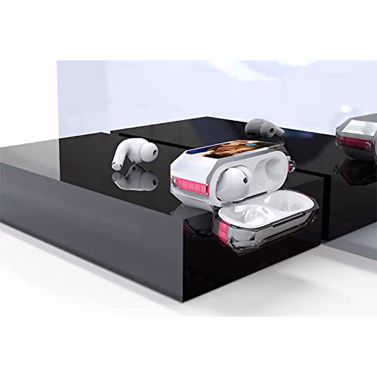 AIPNIS Custom Photo AirPods Pro Case,Personalized Transparent TPU Shockproof Protective Case Gift,for Airpods Pro Cover, with Hand Rope