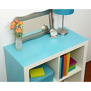 Magic Cover Adhesive Vinyl Paper, Multi-Functional Shelf Liner for Lining Drawers and Shelves, Waterproof and Durable, 18" x 20', Teal