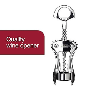 Zyliss Stainless Corkscrew & Bottle Opener - Wine Corkscrew & Beer Bottle Opener with Rubber Handles - Dishwasher-Safe Kitchen Tool & Gadget