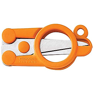 Fiskars 01-005434 Travel Folding Scissors, 4 Inch, Orange