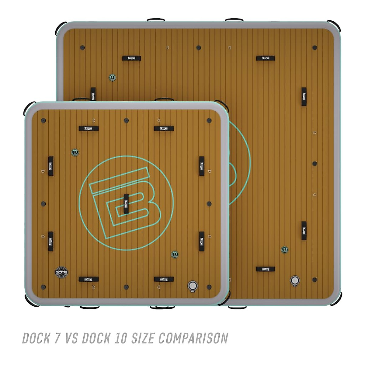 BOTE Inflatable Lake Float for Adults | Floating Island - Dock - Raft for Pool & Beach 10'x10'