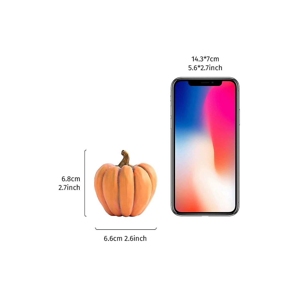 Fake Pumpkins, 4 Pcs Pumpkin Design Decorative Statue, Foam Plastic Fake Faux Artificial Pumpkins for Halloween Fall Harvest Festival Home Table Decor, Halloween Indoor Decoration