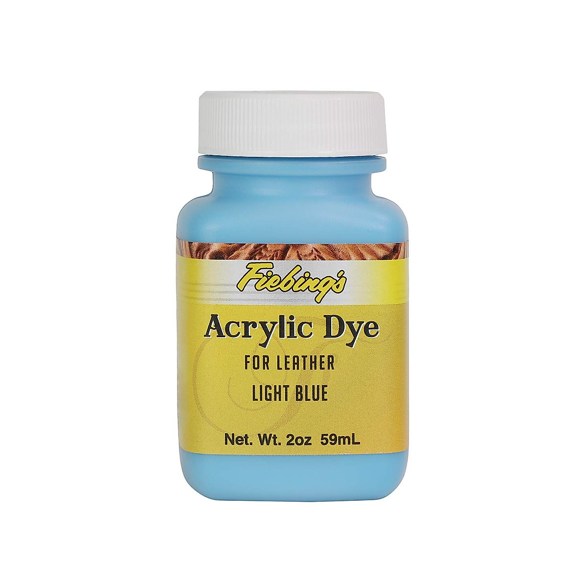 Fiebing's Acrylic Dye - Light Blue - 2oz - for Painting Leather Shoes, Bags, Designs, Scratches, Upholstery, etc