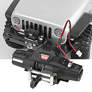 Drfeify RC Model Vehicle Dual-Motor Winch,1/8 Scale Accessory with Remote Controller