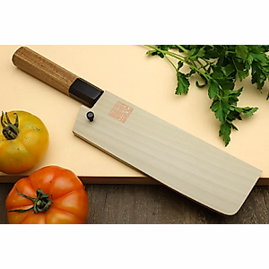 Yoshihiro VG10 46 Layers Hammered Damascus Nakiri Japanese Vegetable Knife 6.5'' (165mm) Ambrosia Handle