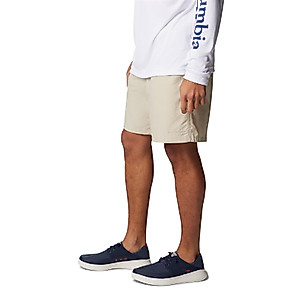 Columbia Men's Backcast III Water Short, Sun Protection and Quick Drying, Medium x 6" Inseam Fossil