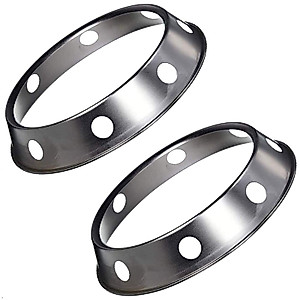 Ycanware Wok Ring is Suitable for All Woks, Steel Wok Rack 7¾-Inch and 9¾-Inch Reversible Size(2 Pack)