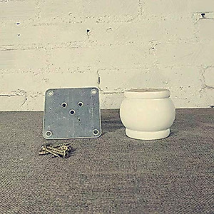 Mysummer 4PCS Round Furniture Bun Feet Replacement for Armchair Couch Sofa Cabinet Chair Loveseat Ottoman Dresser Legs … (Creamy White)