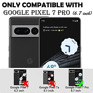 Annymall for Google Pixel 7 Pro Case with 2 Screen Protector,Full Body Shockproof Drop Protection Dustproof Heavy Duty Military Rugged Durable Cover for Google Pixel 7 Pro 6.7" (Pink/Blue)