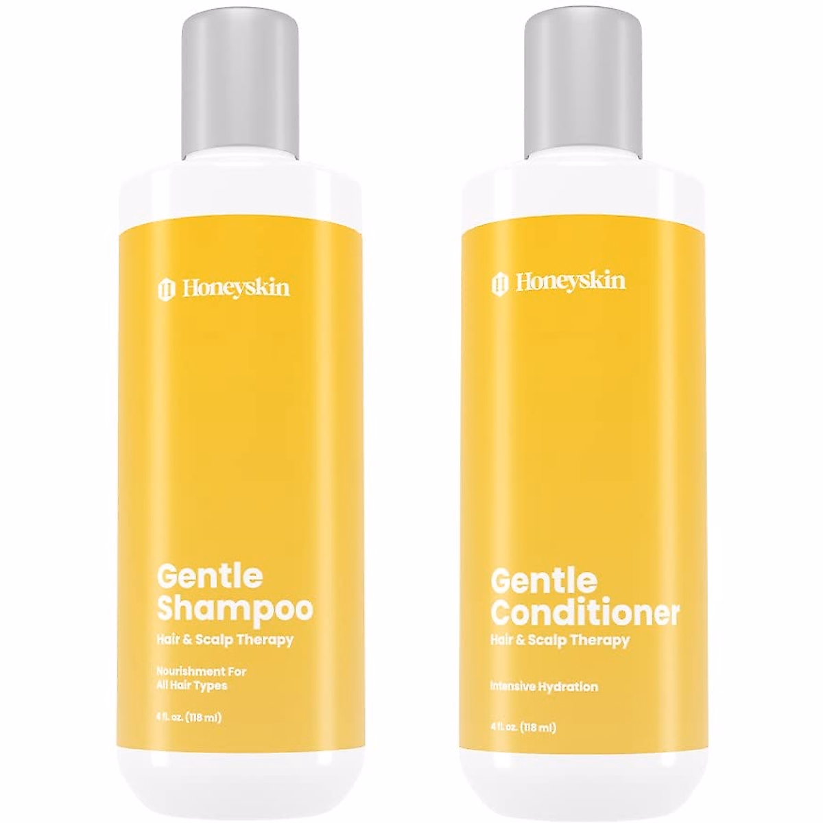 Hair Growth Shampoo and Conditioner for Men and Women with Manuka Honey - Best for Thinning Hair and Hair loss - Sulfate-Free Shampoo and Conditioner for Color-Treated Hair and Hydrating Shampoo (4oz)