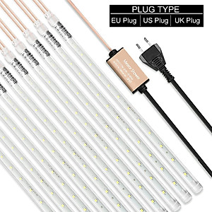 Falling Rain Drop 30cm 8 Tubes 240 LED Waterproof Outdoor Christmas Lights Cascading Icicle String Light for Indoor Outdoor Wedding Garden Tree Home Decor, White