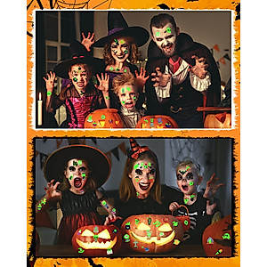Greingways 500 Styles Halloween Tattoos Party Favors for Kids, Luminous Temporary Tattoos Stickers, Halloween Goodie Bag Fillers Halloween Toys Supplies Gifts for Halloween Treats Decorations