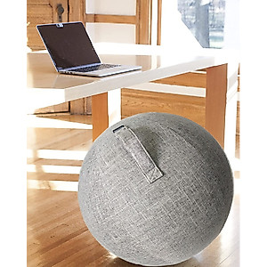LuiYninhuoJin Exercise Ball Chairs Cover, For Yoga Ball Office Chair, stability Ball, Birth Ball For Pregnancy And Labor, Pilates Ring Office, Dorm, And Home (Does Not Contain The Ball), Gray, 75CM