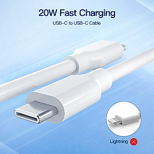 20W Dual Port Fit for iPad Air Charger Fast Charging - (Fit for iPad Air 4th/5th Generation 10.9 inch Gen 2022 2020 A2589 A2591 A2324 A2072 A2316 Charging Cable Power Supply Adapter Cord)