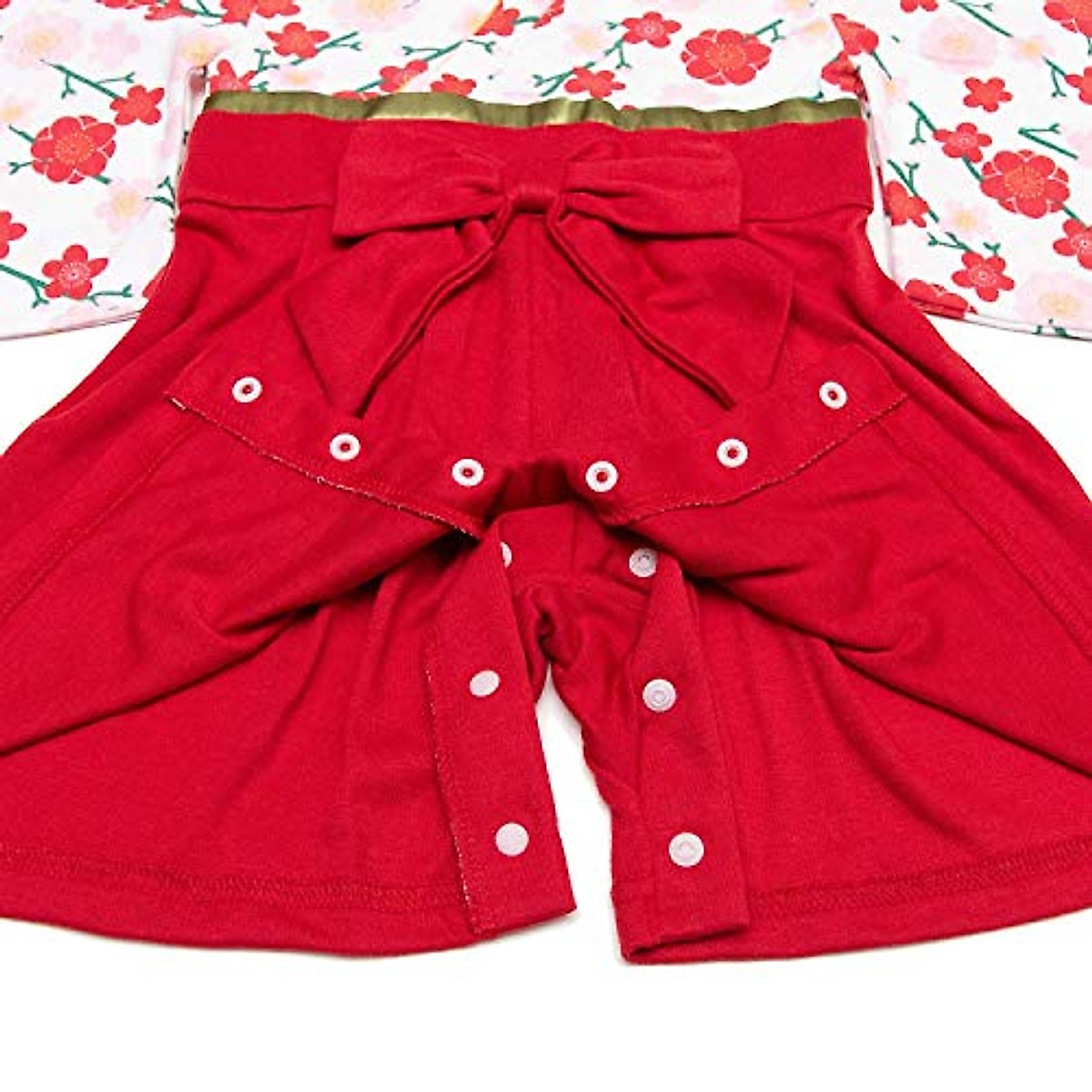 KYOETSU Baby Girls Kimono Rompers Hakama Coverall (3M(Japanese Size 60), Plum Off-White)