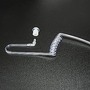 Replacement Clear Acoustic Coil Tube for Motorola Kenwood Walkie Talkie Surveillance Earpiece Two Way Radio Headset, Pack of 3