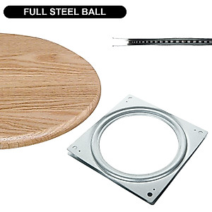 8Pack Lazy Susan Turntable Bearings, 6”Square Rotating Plate, 500lbs Capacity 5/16”Thick Swivel Plate for DIY Lazy Susan Project Storage Organizer Rack Cake Decorating Sculpture Displays