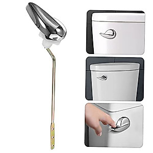 Toilet Wrench Toilet Parts Flush Lever Replacement Toilet Tank Flush Handle Toilet Trip levers Side Mount Toilet Handle Toilet Tank Handle Steel Front Carbon Steel Accessories
