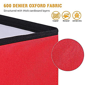 Ohuhu Wrapping Paper Storage Containers, Gift Wrap Organizer, Wrapping Paper Holder, 600D Oxford Cloth Tear-Resistant and Waterproof, 40.5'' Fits 18-24 Standers Rolls (red)