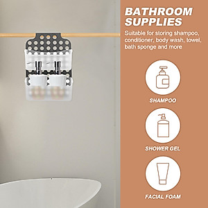 Cabilock Shower Organizer Bathroom Organizer,bathroom Wall Storage Basket Double Layer Adjustable Hanging Shampoo Basket