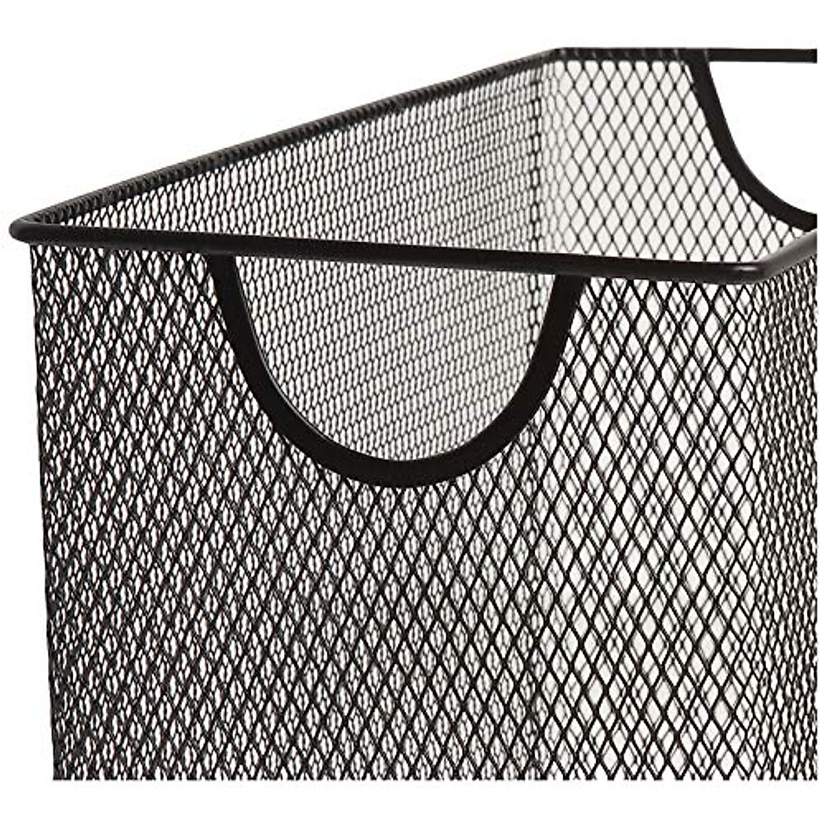 U Brands Mesh Steel Desktop Hanging File Holder, Letter Size, 12.4" x 9.53" x 5.5", Black - 457U00-06