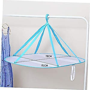 Alipis Stainless Steel Drying Rack Indoor Clothes Drying Rack Mesh Clothes Hanging Dryer Underwears Drying Rack Closet Drawers Collapsible Hangers Folding c-fold Towels Hanging Dryer Rack