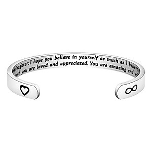 Gzrlyf to My Granddaughter Bracelet Granddaughter Jewelry Granddaughter Inspirational Gifts Always Remember You’re Special(Cuff Bracelet)