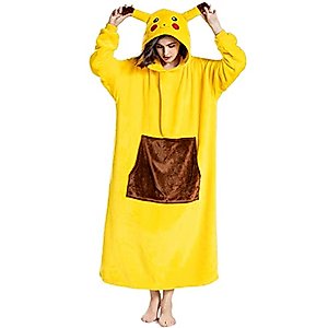 Panda Wearable Blanket Unisex Adult Blanket Hoodie Oversized Sweatshirt Animal with Sleeves Pocket Hood Pajama Party