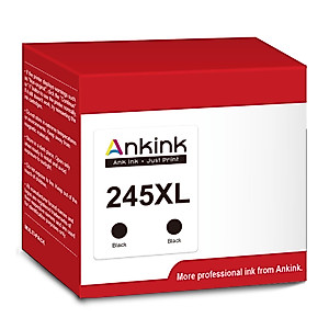 Ankink Higher Yield 245XL Ink Cartridges 2 Black Combo Pack for Canon PG 243 245 XL Fit for Cannon Pixma MX490 MX492 MG2522 TS3100 TS3122 TS3300 TS3320 TS3322 TR4500 TR4520 TR4522 MG2500 Printer PG245