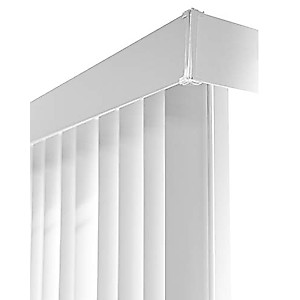 CHICOLOGY Vertical Blinds , Door Blinds & Shades , Blackout Window Shade , Vertical Blinds for Doors , Sliding Blinds Oxford White (Vinyl) 78"W X 84"H