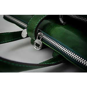 Leather Backpack Convertible to Shoulder Bag - Handmade For Laptops up to 12 Inches Daybag Rucksack - Time Resistance