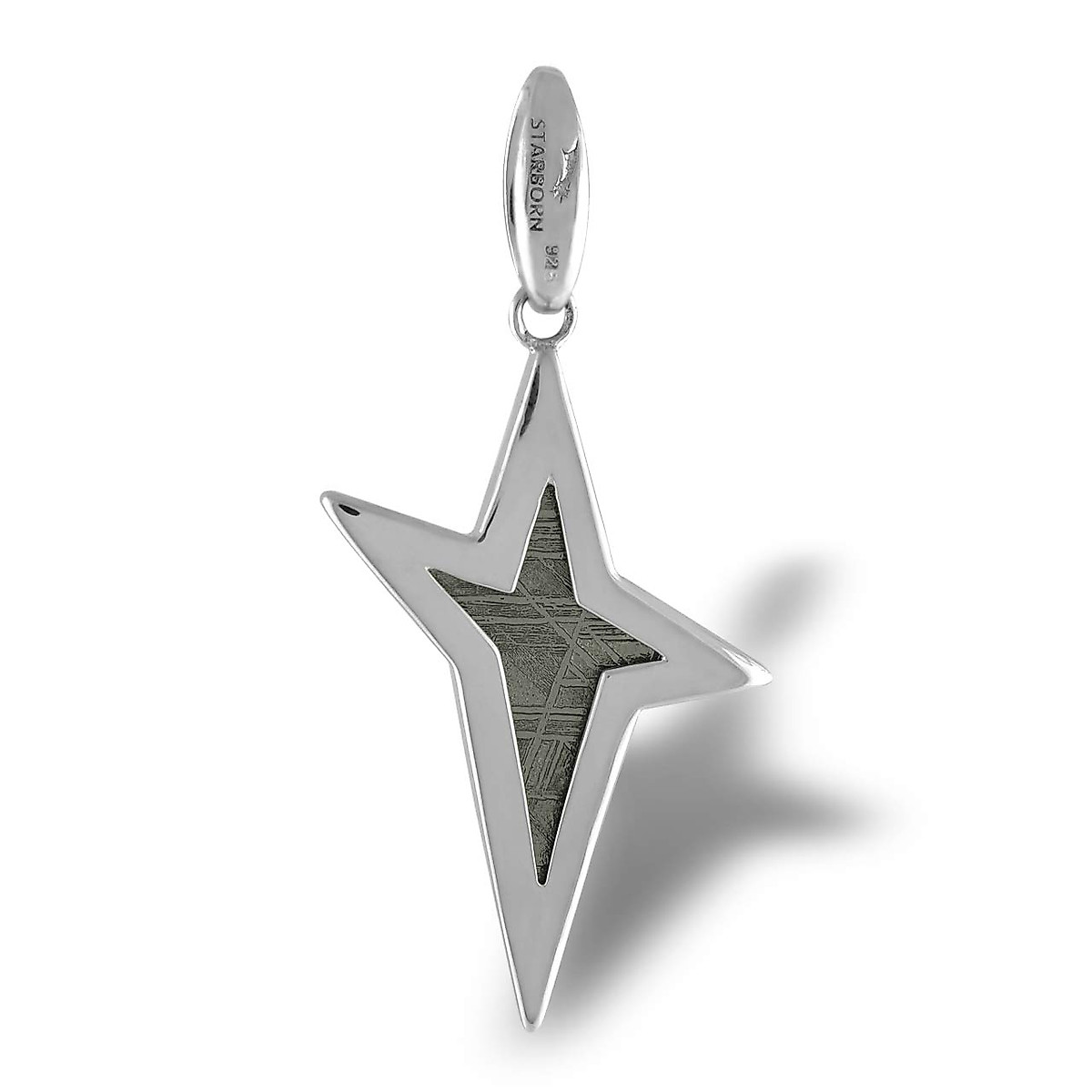 Starborn Creations Sterling Silver Muonionalusta Meteorite Star Pendant