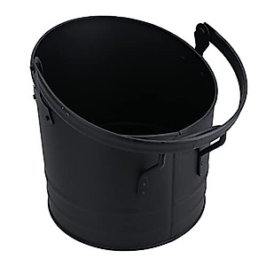 AB Tools Set of 2 Nesting Round Coal Bucket Log Burner Scuttle Wide Mouth Fire Fireplace