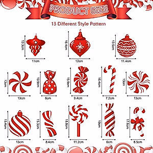 Christmas Peppermint Candy Hanging Decorations Christmas Candies Ceiling Hanging Swirls Xmas Party Ceiling Whirl Streamers For Home Winter Holiday Christmas Party Decor (Red White,Mixed Candy)