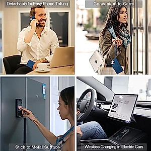 CAVOKAS Case Wallet for iPhone 14 Wallet Case, 6.1 Inch Magnetic Detachable Leather Flip Case with Card Holders, Compatible with MagSafe Wireless Charging, Kickstand Phone Cover RFID Blocking, Blue