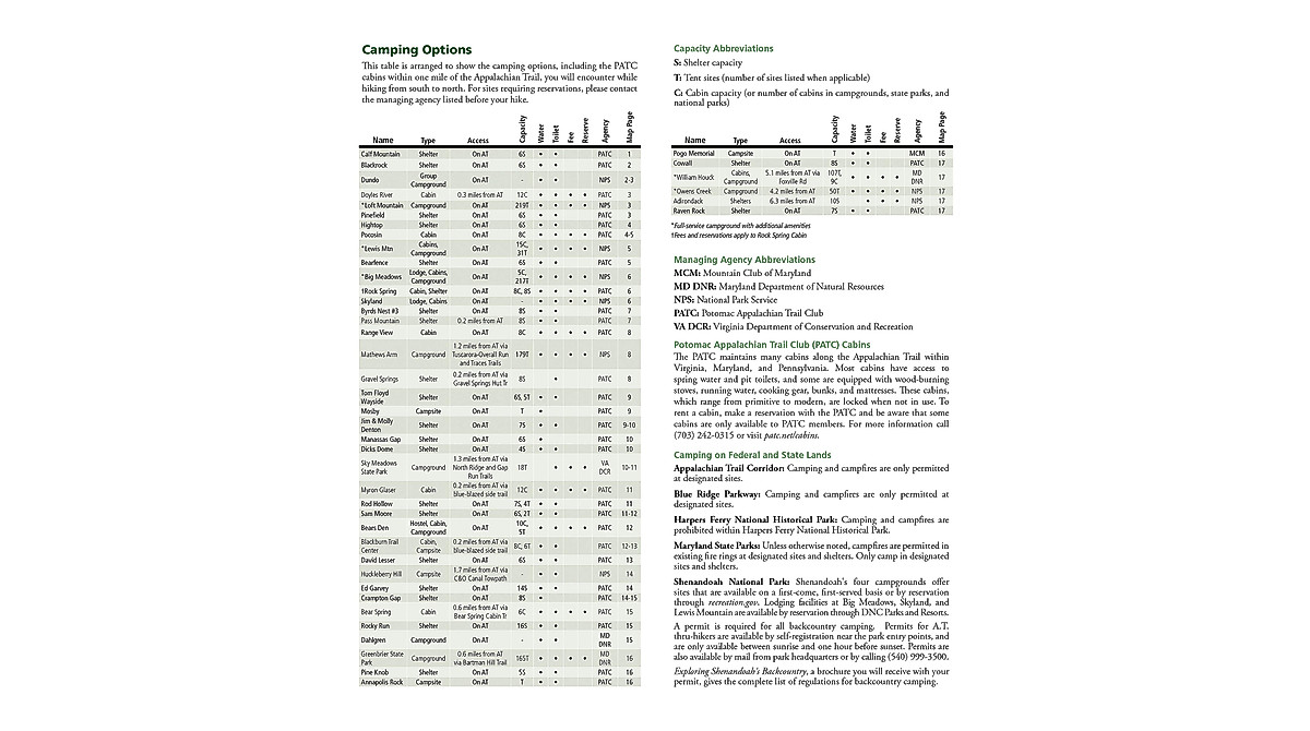 Appalachian Trail: Calf Mountain to Raven Rock Map [Virginia, West ...