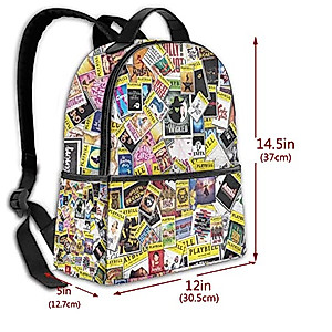 Large Capacity School Bags Broadway Musicals Collage Backpack College Computer Bag Daypacks