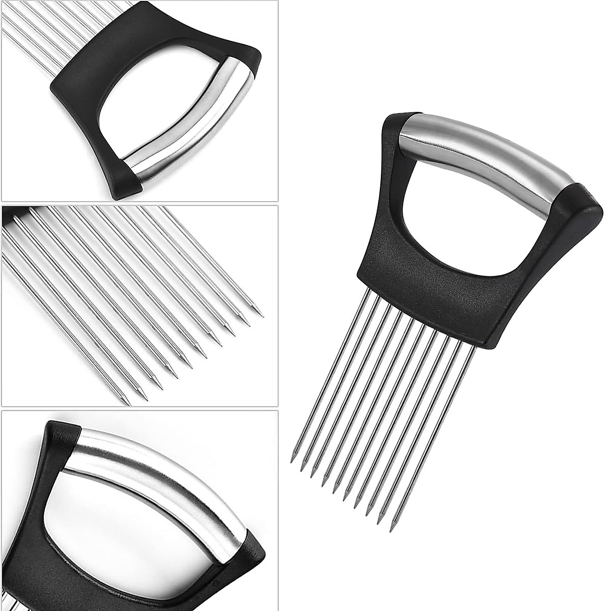 DAIRYCOF 8 Pcs Kitchen Finger Guards Chopping Onion holder Slicer,Adjustable Finger Nail Protector,Safe Knife Cutting Shield,finger guards for cutting Kitchen Tool to Slice Lemon Vegetables Fruit Meat