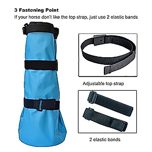 yeezo Easy Use Hoof Soaking Boot for Horse Soaker Bag Equine Soaking Boot Hooves Care Treatment Bucket Soaker Sack with EVA Pad and 2 Elastic Bands