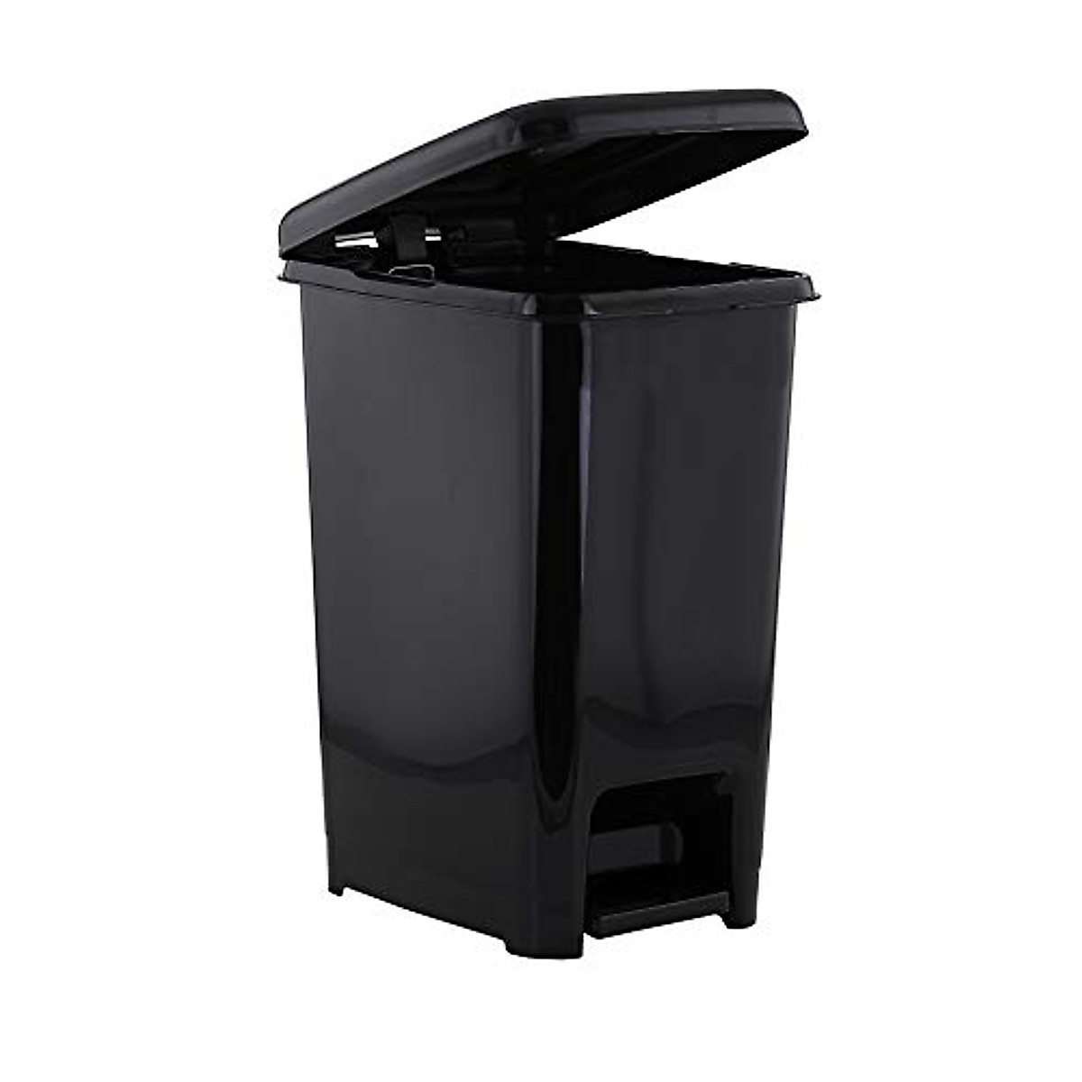Superio Slim Pedal Trash Can, 64 Qt. Large Trash Can with Step-On Pedal, Durable Material Home and Kitchen Trash Can (Black)