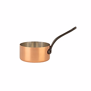 Cuisine Romefort | tinned copper saucepan and cast iron handle | traditional solid copper saucier casserole from France 1 qt