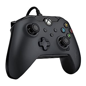 PDP Wired Game Controller - Xbox Series X|S, Xbox One, PC/Laptop Windows 10, Steam Gaming Controller - USB - Advanced Audio Controls - Dual Vibration Videogame Gamepad - Raven Black