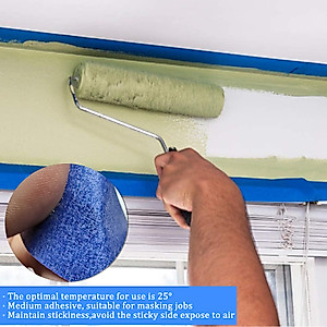 4 Rolls Premium Painters Tape, Blue Tape, Masking Master Tape, Paint Tape for Multi-Purpose, Painting, Painter's, DIY Crafts Arts (88yd =0.94IN*22yd*4) Decoration Labeling No Residue, Easy Removal