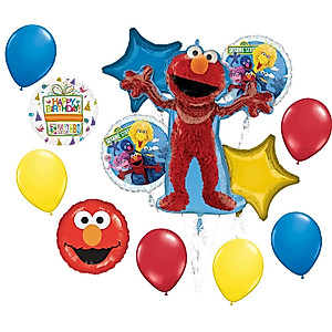 Anagram Elmo Birthday Party Supplies 13pc Balloon Bouquet Decorations