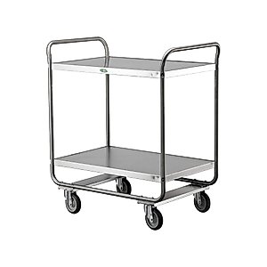 Lakeside Manufacturing 243 Utility Cart, Stainless Steel, 2 Shelves, 500 lb. Capacity (Fully Assembled)