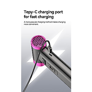 Turbine Engine Fan, Portable Rechargeable Wireless Blow Dryer, USB Rechargeable Hair Dryer, 4 Levels Wind Speed Adjustment, Wireless Hair Dryer for Home/Travel Hair Care Dryer