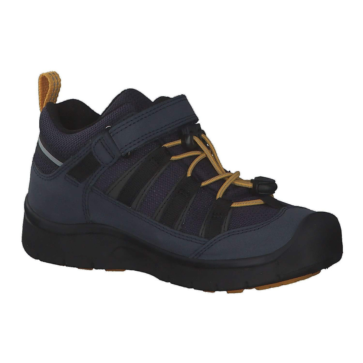 KEEN Hikeport 2 Low Height Waterproof Hiking Shoe, Blue Nights/Sunflower, 8 US Unisex Little Kid