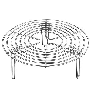 Cabilock Round Cooking Rack Stainless Steel Steamer Rack Grilling Rack Canning Rack Cooling Rack for Baking Canning Cooking 6.3x2.8 inch