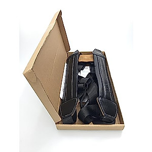 Rayzm Saxophone Strap, Universal Double Shoulder Leather Strap for Sax, Adjustable Padded Harness Strap for Alto Tenor Soprano Baritone Saxophone (Large Size)