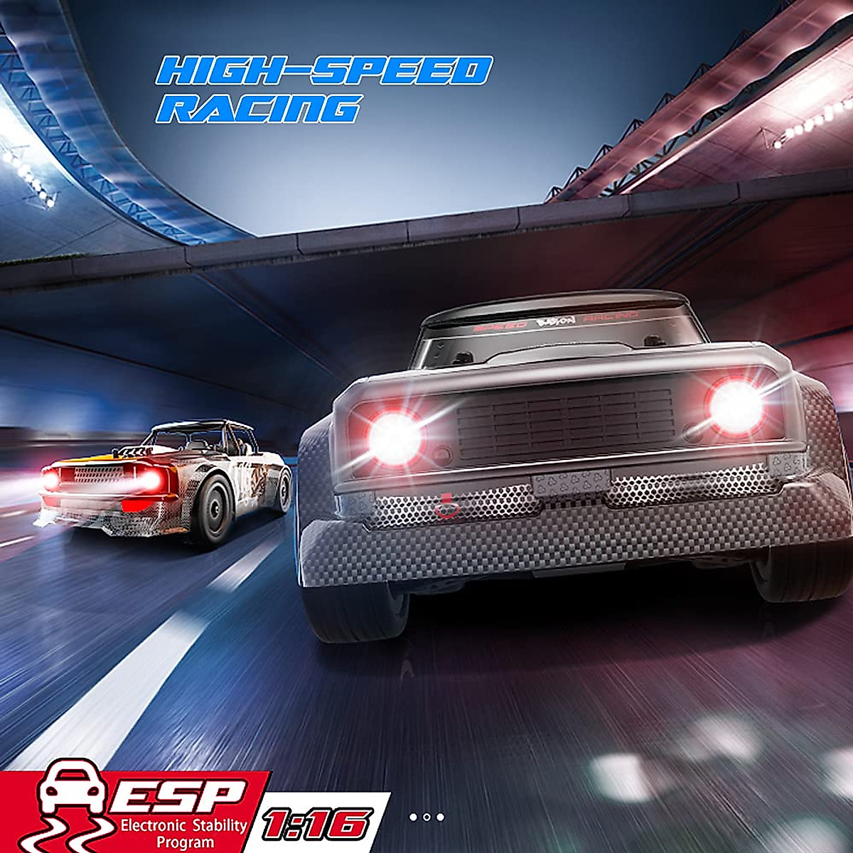 Mostop RC Drift Car for Adults 20MPH High Speed RC Drift Racing Car, 4WD 2.4Ghz Remote Control Car,Throttle & Steering Control RC Car for Drift and Race,1/16 RTR Drift RC Cars with Light